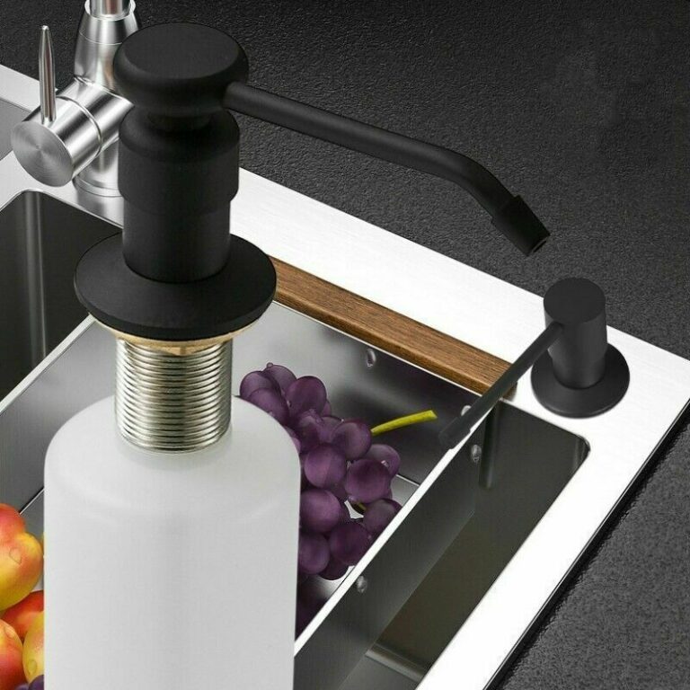 Dozator detergent pe chiuveta bucatarie D98 negru mat - Top Stil