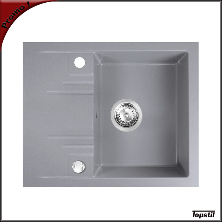 Chiuveta bucatarie compozit Kartesio gri 116 cm - Top Stil