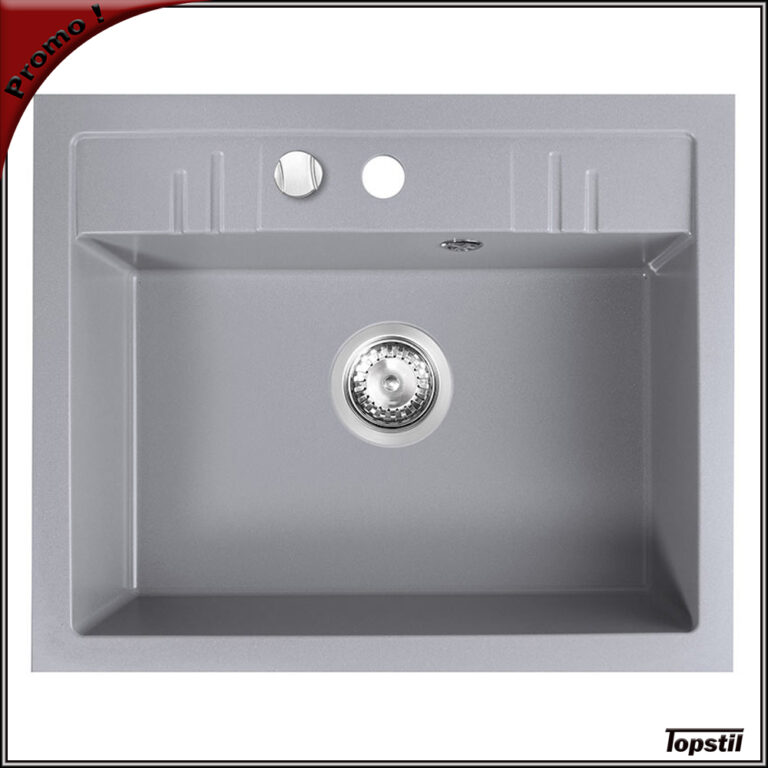 Chiuveta bucatarie compozit Kartesio gri 116 cm - Top Stil