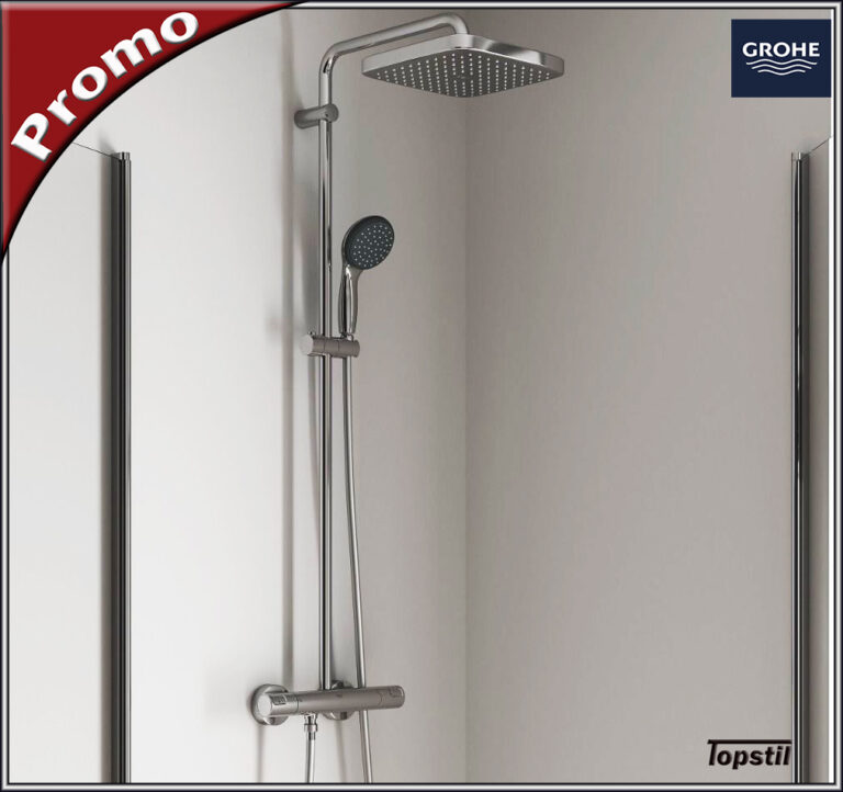 Sistem de dus cu termostat Grohe Vitalio Cube - Top Stil