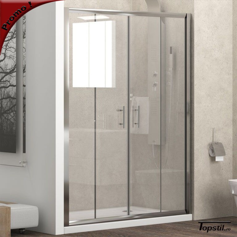 Paravan dus cu usa Cadura cu profil auriu 170 x 200 cm - Top Stil