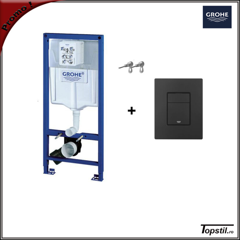 Set rezervor ingropat Grohe cu wc suspendat Sena Rimless - Top Stil