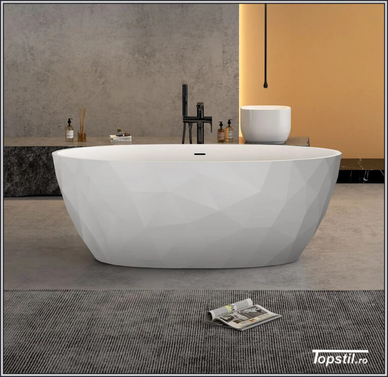 Cada baie compozit Como freestanding 180 cm,lipita de perete - Top Stil