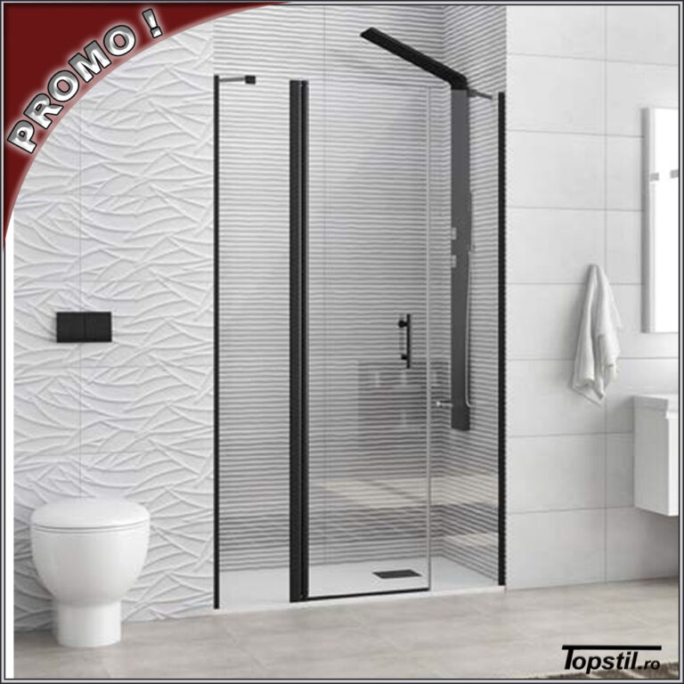 Paravan dus cu usa Cadura cu profil auriu 170 x 200 cm - Top Stil